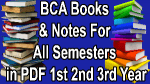 BCA Books & Notes For All Semesters in PDF 1st 2nd 3rd Year