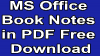 MS Office Book Notes in PDF Free Download