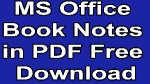 MS Office Book Notes in PDF Free Download
