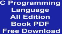 C Programming Language All Edition Book PDF Free Download