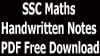 SSC Maths Handwritten Notes PDF Free Download