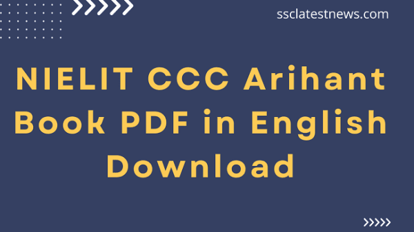 NIELIT CCC Arihant Book PDF in English Download