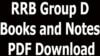 RRB Group D Books and Notes PDF Download