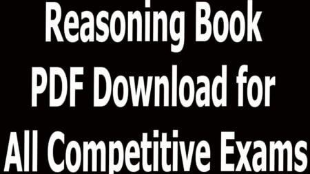 Reasoning Book PDF Download for All Competitive Exams