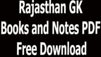 Rajasthan GK Books and Notes PDF Free Download