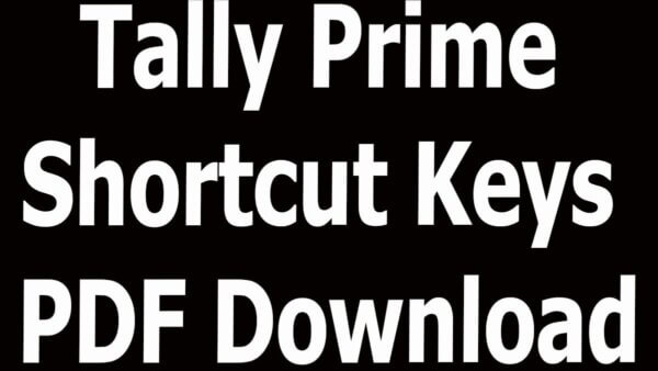Tally Prime Shortcut Keys PDF Download